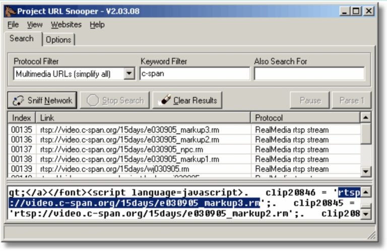 Project URL Snooper (free URL Snooper software download) - All ...