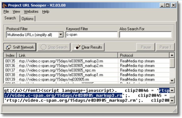 Project URL Snooper (free URL Snooper software download) - All ...